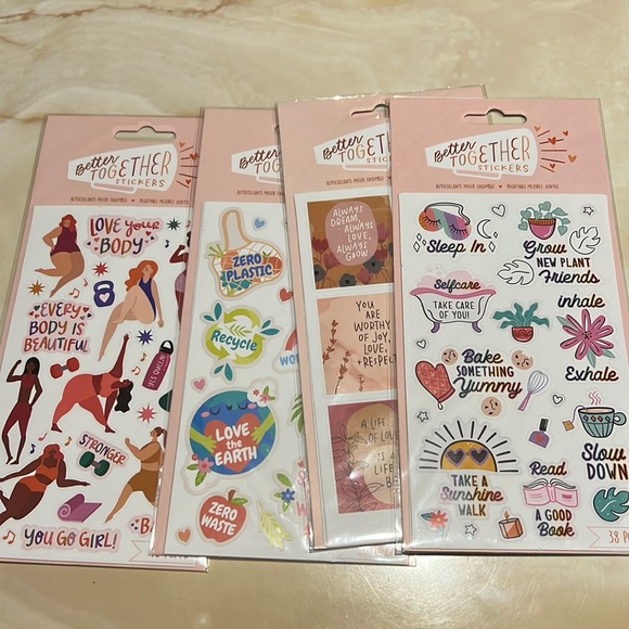 Amazon | Design | Nwt 4pk Better Together Empowering Stickers | Poshmark